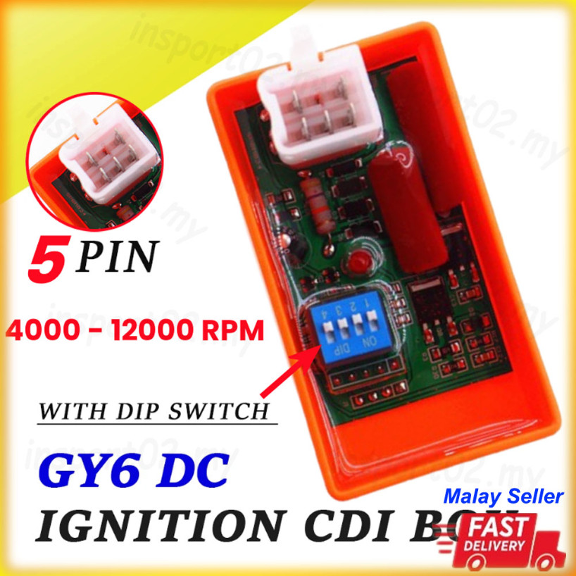 AC 5 PIN POP100 Motorcycle CDI Box with DIP Switch Motorcycle Lgnition ...
