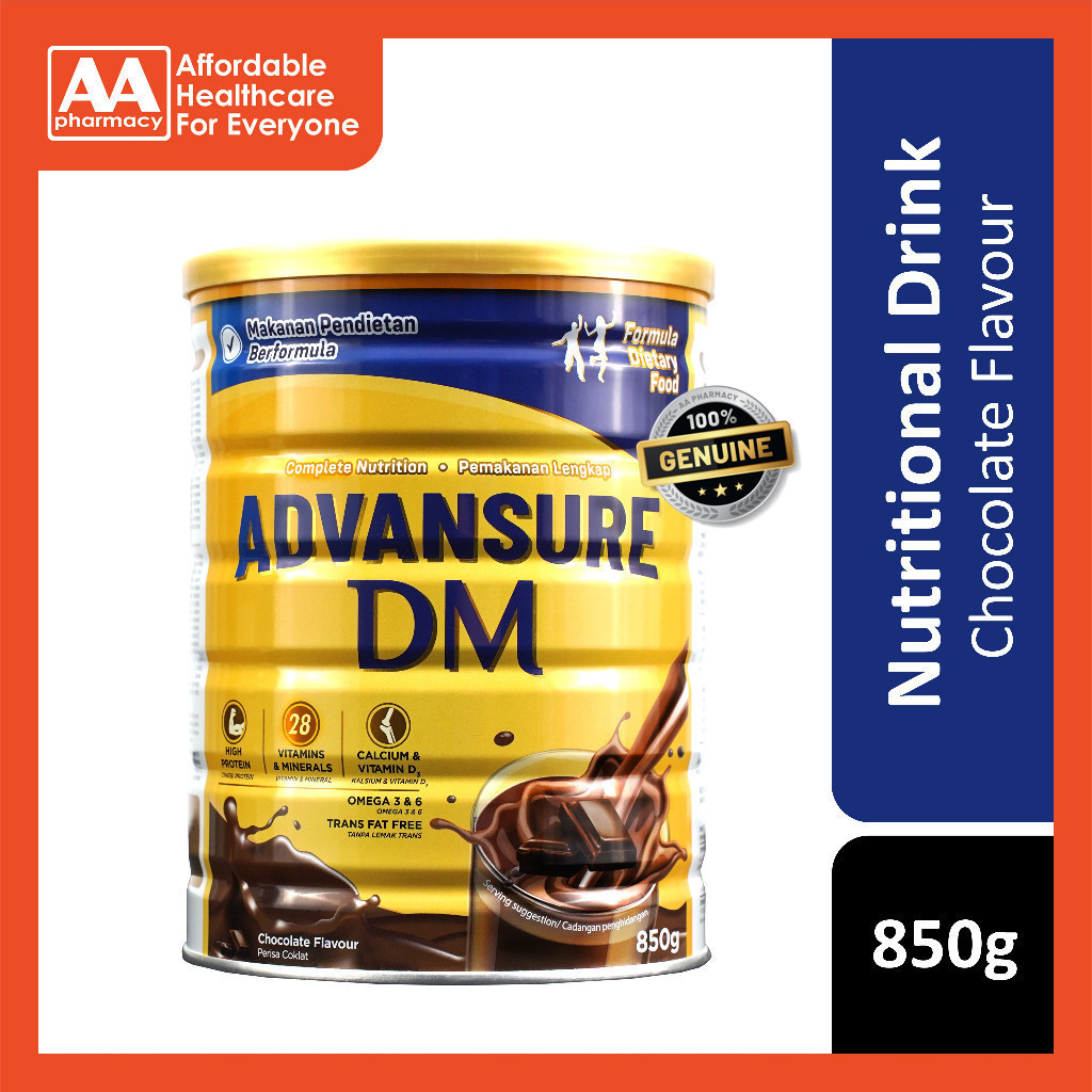 Advansure DM Chocolate Flavour 850g (Complete Nutrition) | Shopee Malaysia