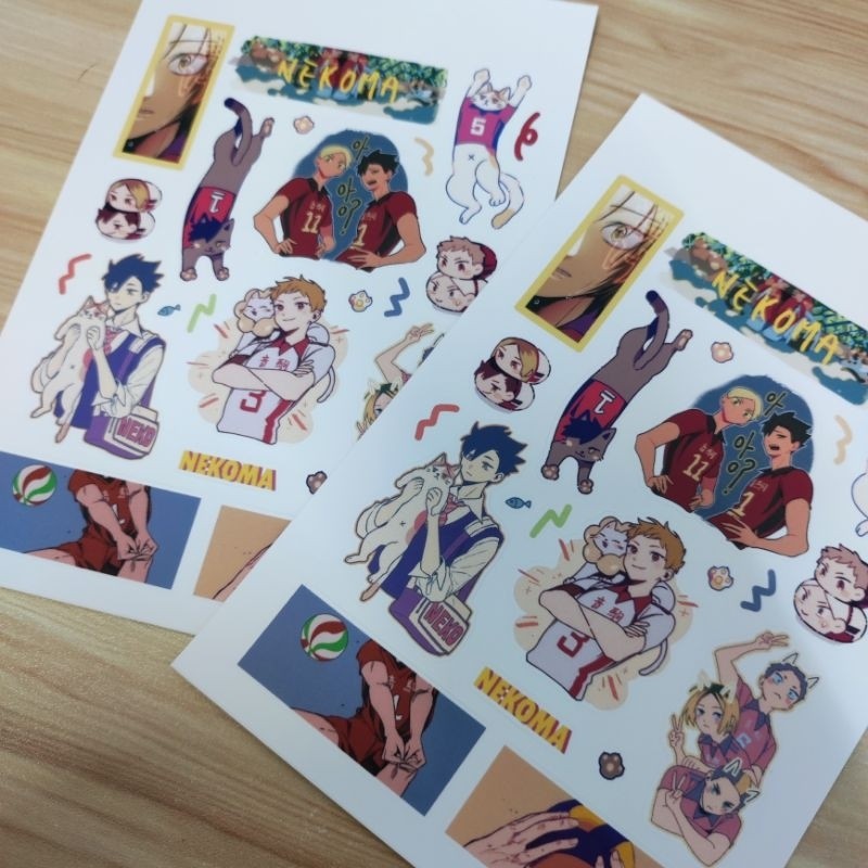 [Ready Stock] Haikyuu Fanart Sticker Sheet - Nekoma | Shopee Malaysia