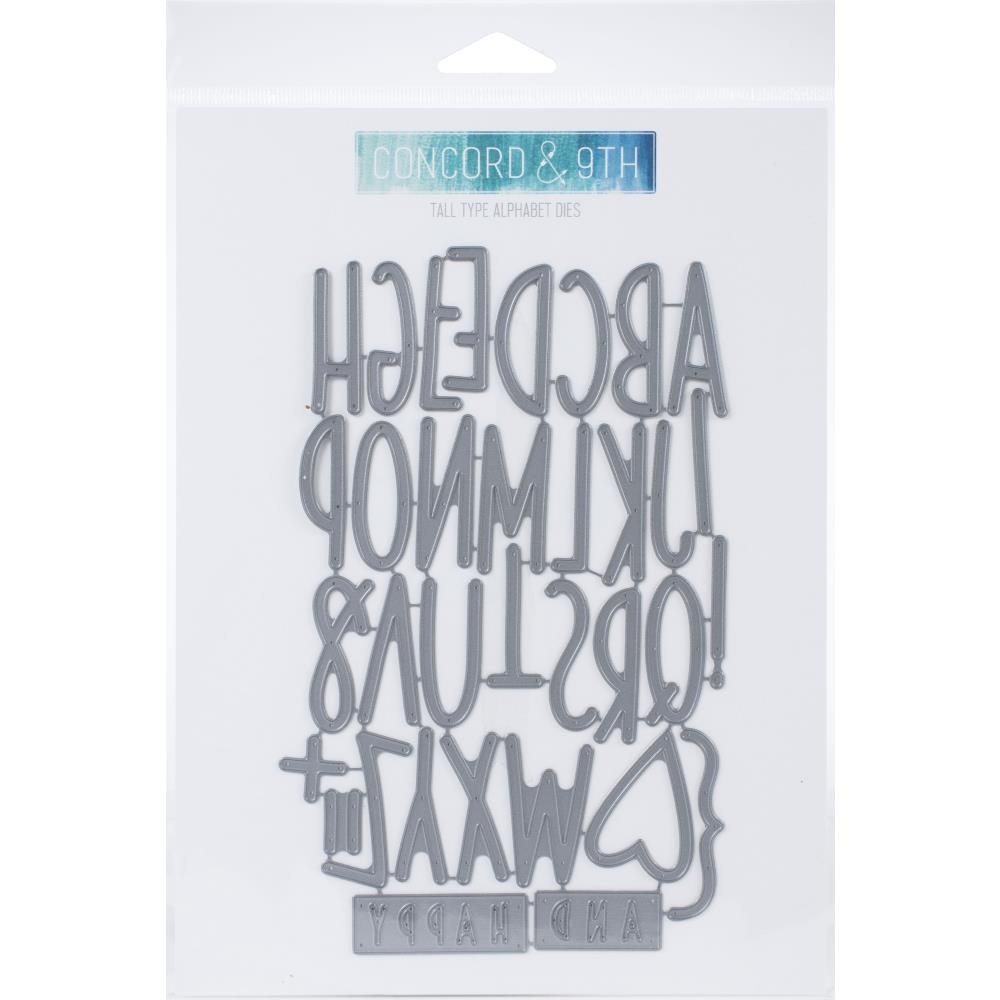 Concord & 9th Dies - Tall Type Alphabets (For Die Cut Machines ...