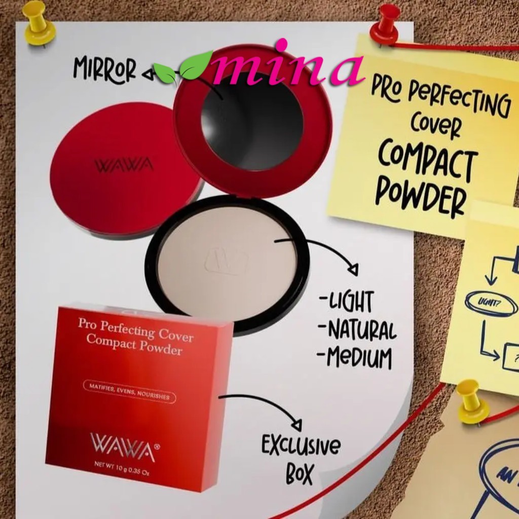 WAWA Compact Powder PRO PERFECTING Cover 10gm Ori HQ Loose Powder Bedak ...