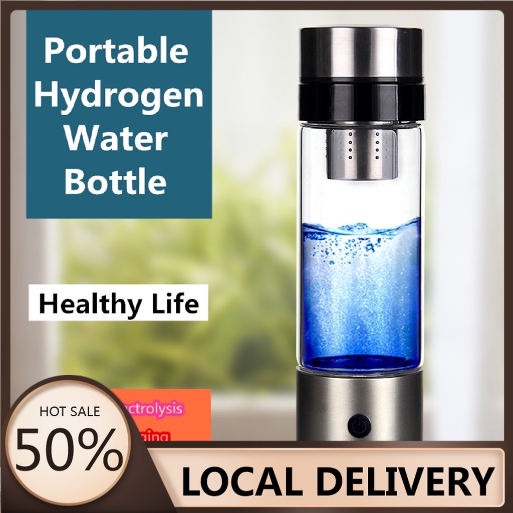 1.5L Portable Hydrogen USB Charging Water Bottle Cup Quick Electrolysis ...
