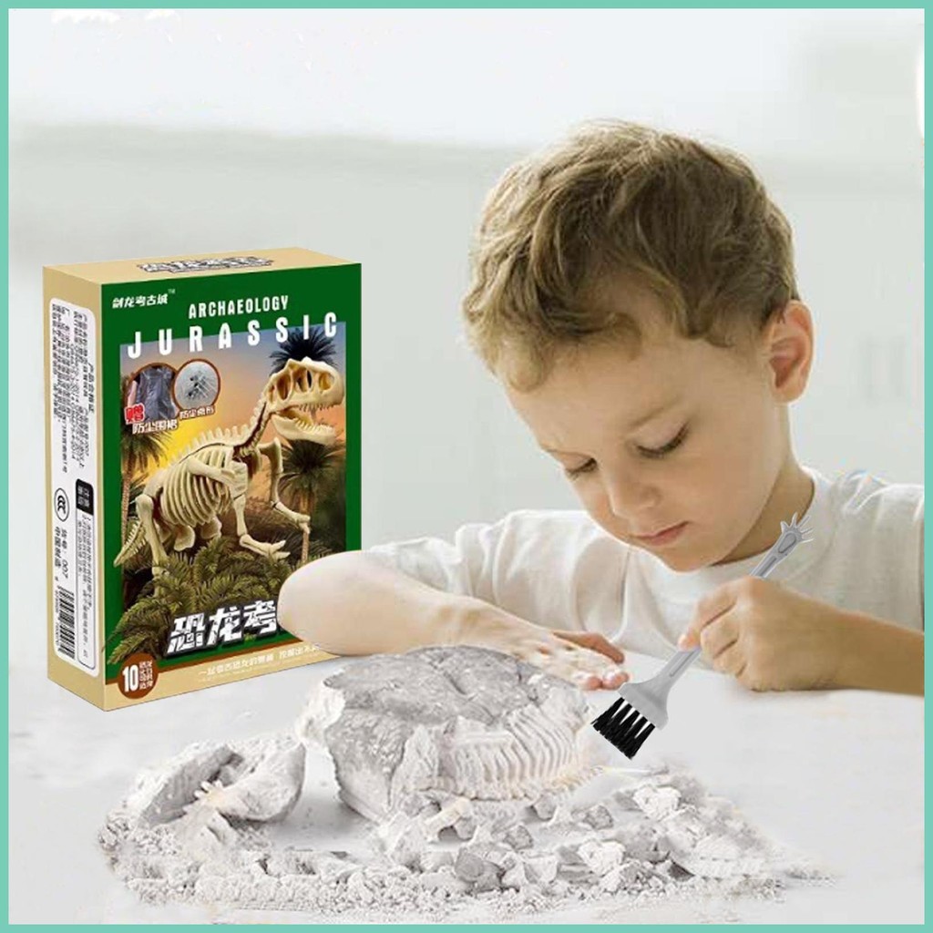 Dinosaur Fossil Digging Kit Dinosaur Skeleton Fossil Excavation Toys ...