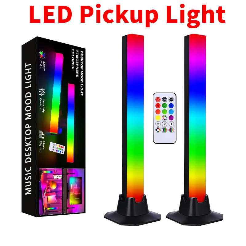 RGB LED Desktop Floor Lamp Light Bars Night Light Music Rhythm ...