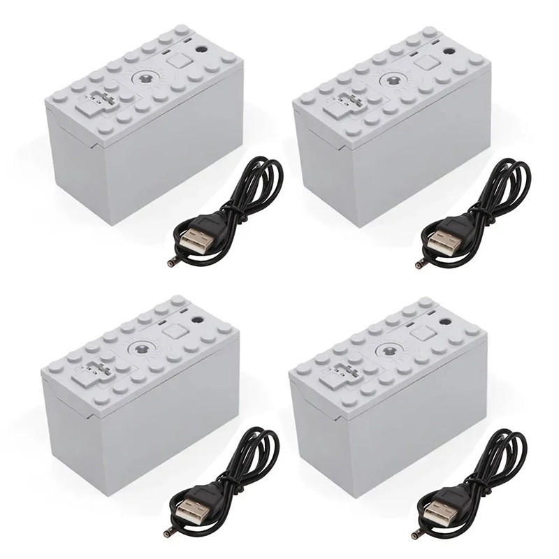 MOC Rechargeable Lithium Battery Box Multi-function Power Up Tool Car ...