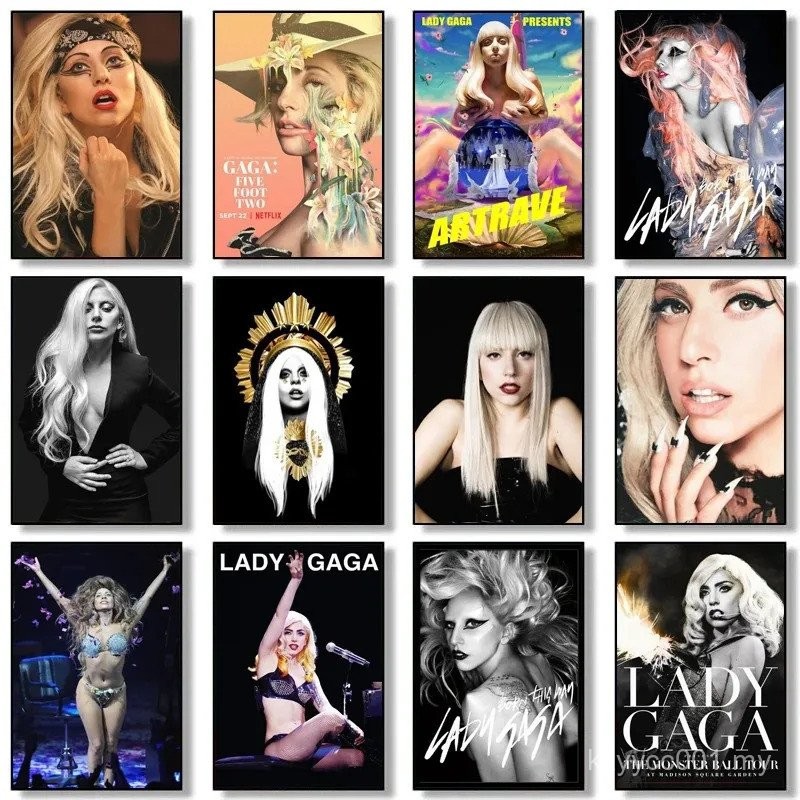 Lady Gaga poster Born This Way Pop Singer Star Posters Wall Art Canvas ...