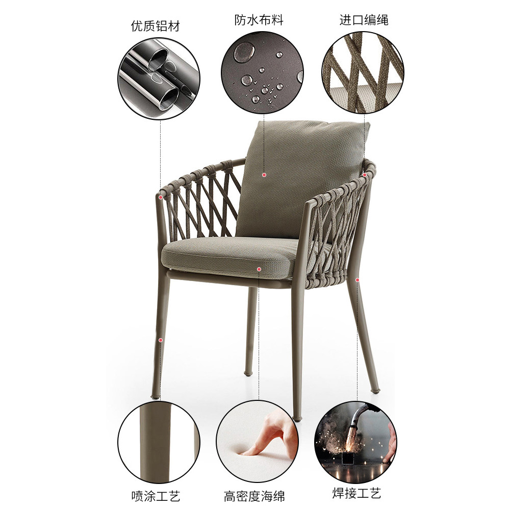 Set Meja dan Kerusi Luar Nordic untuk Villa Garden Courtyard Homestay ...