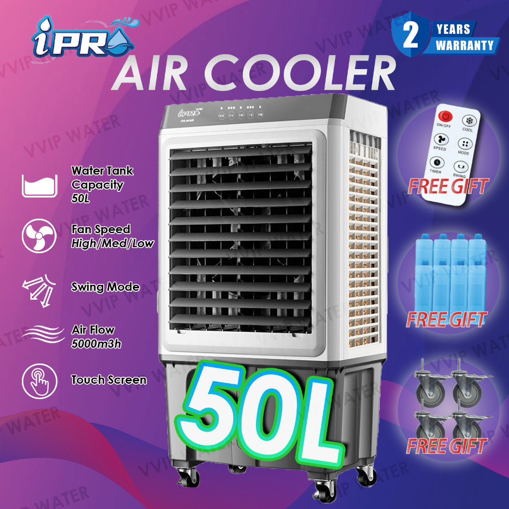 IPRO Portable Air Cooler 40L / 50L Water Tank Powerful Aircond Max Flow ...
