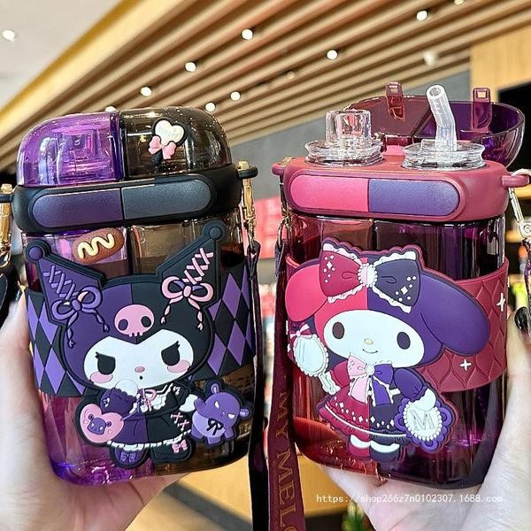 kuromi water bottle kuromi mug botol air tahan sejuk kuromi Sanrio Sub-warehouse Double Drinking ...