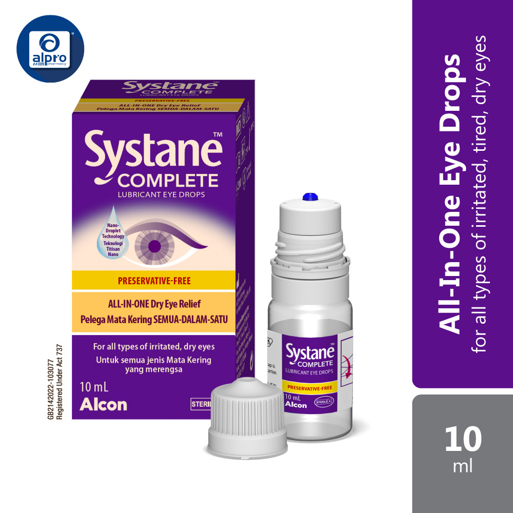 Alcon Systane Complete Lubricant Eye Drops 10ml | Multidose ...