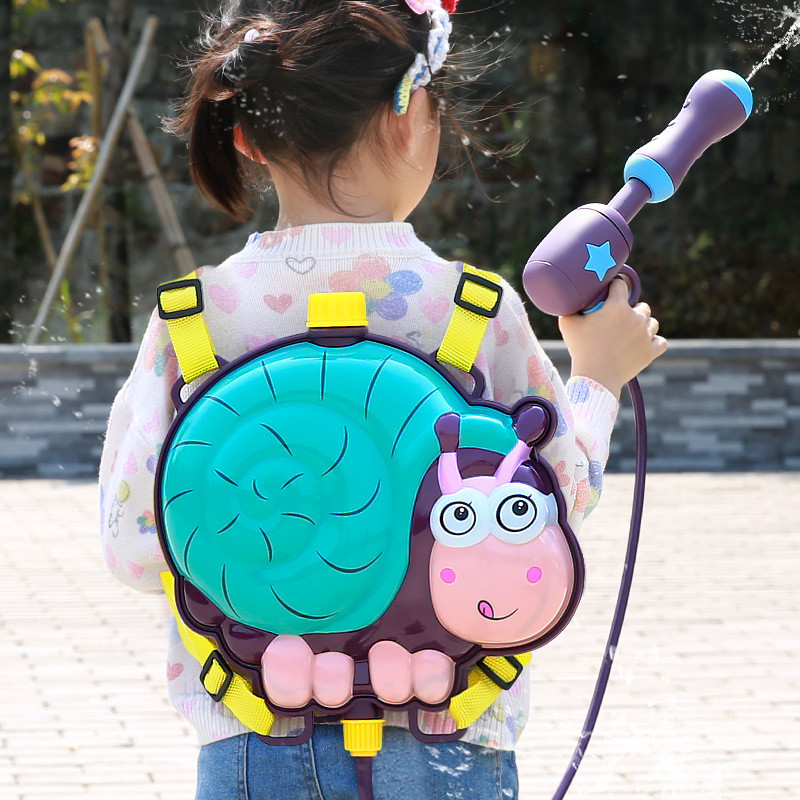 Children Cartoon Backpack Water Gun Playing Water Beach Toys Pull-out ...