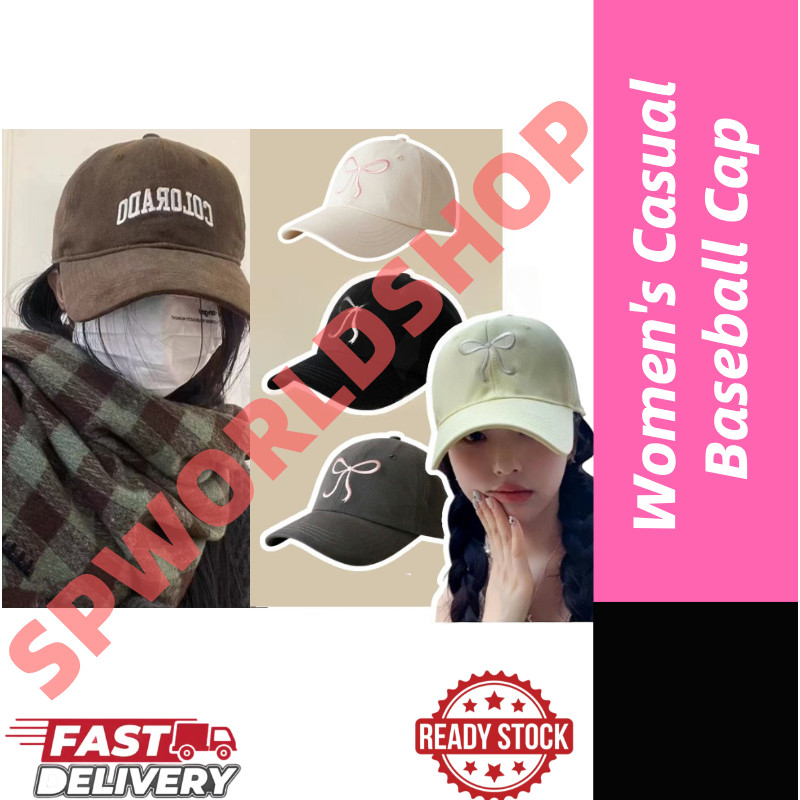 【READY STOCK】Women’s Casual Baseball Cap Letter Embroidery Face ...