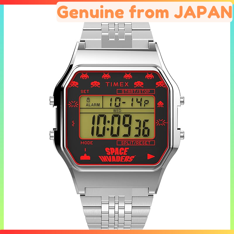 Timex T80 x Space Invaders 34mm Quartz Stainless Steel Strap Silver ...
