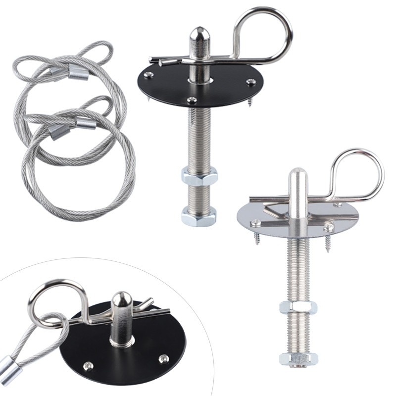 2Pcs Universal arrived Car Plus Flush Hood Latch Pin Kit Racing Auto ...