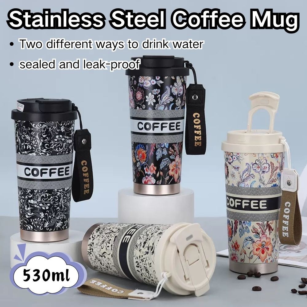 530ml 316 Stainless Steel Bottle Thermos Vacuum Flask Tumbler Mug With Handle Water Bottle Botol ...