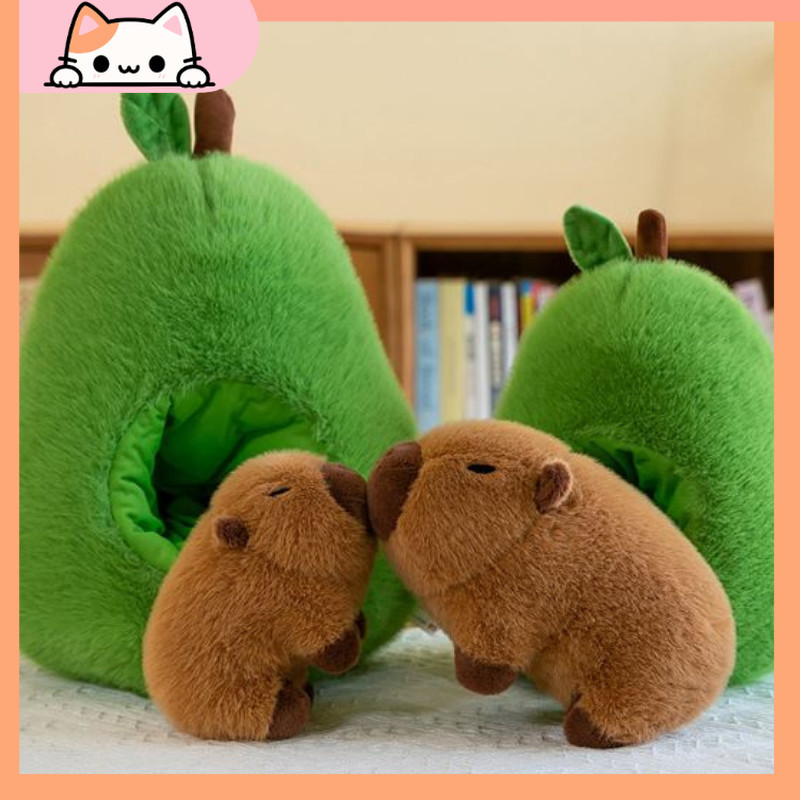 35cm/45cm/55cm Avocado Capybara Plush Gift Pillow - Stuffed Cute ...