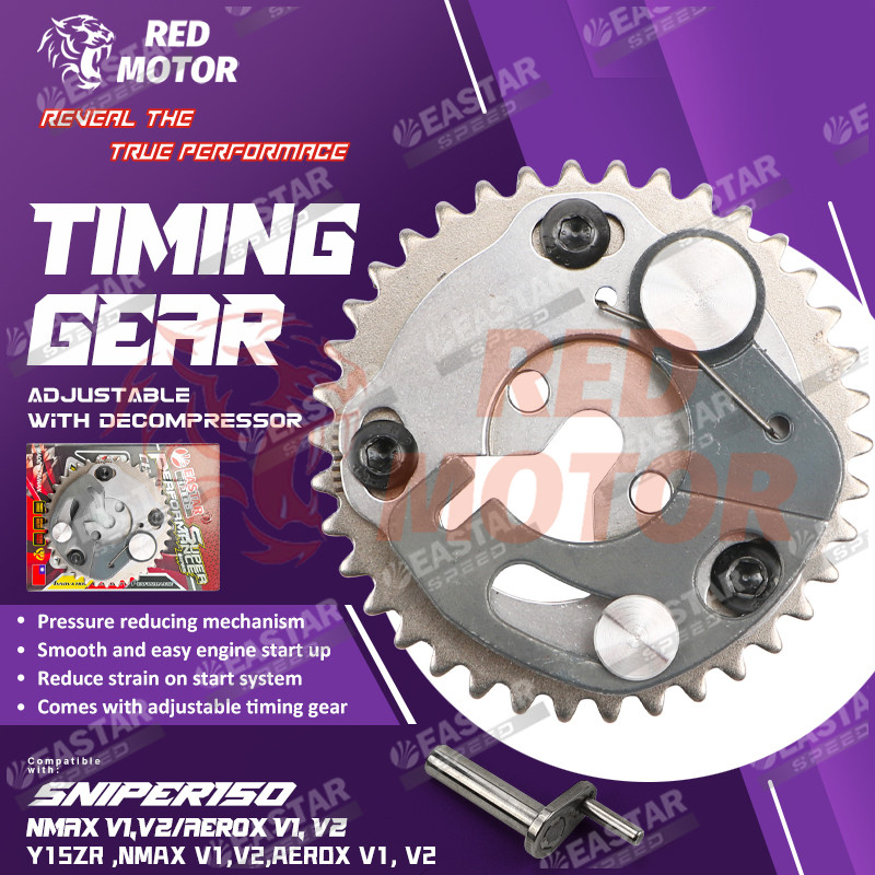 RACING ADJUSTABLE TIMING GEAR / WITH DECOMPRESSION ASSY FOR LC 135 ...
