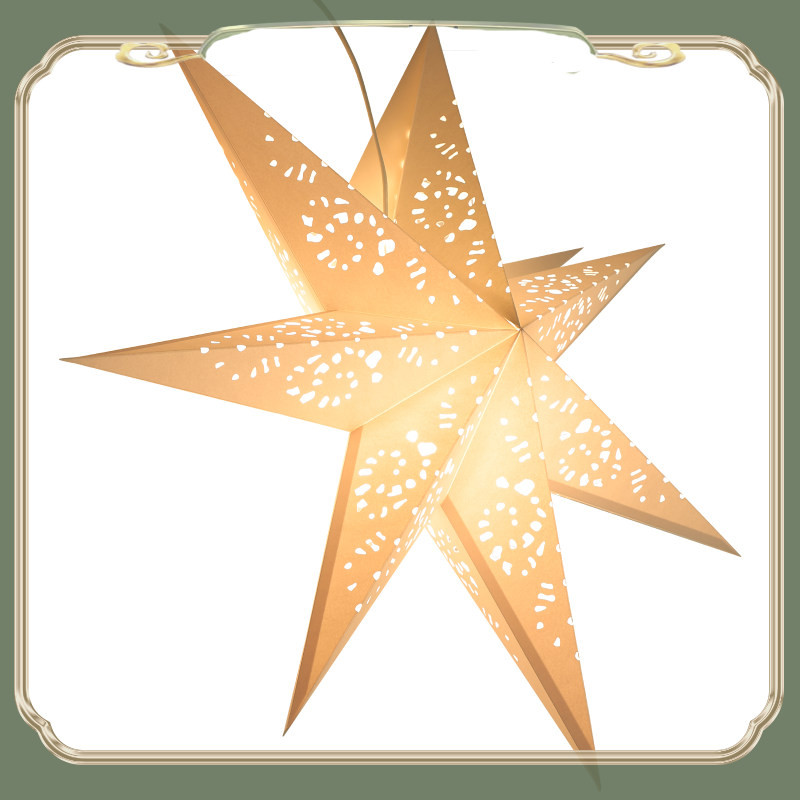 Christmas Star Ornament Tree Topper Pentagram Lantern Chandelier ...