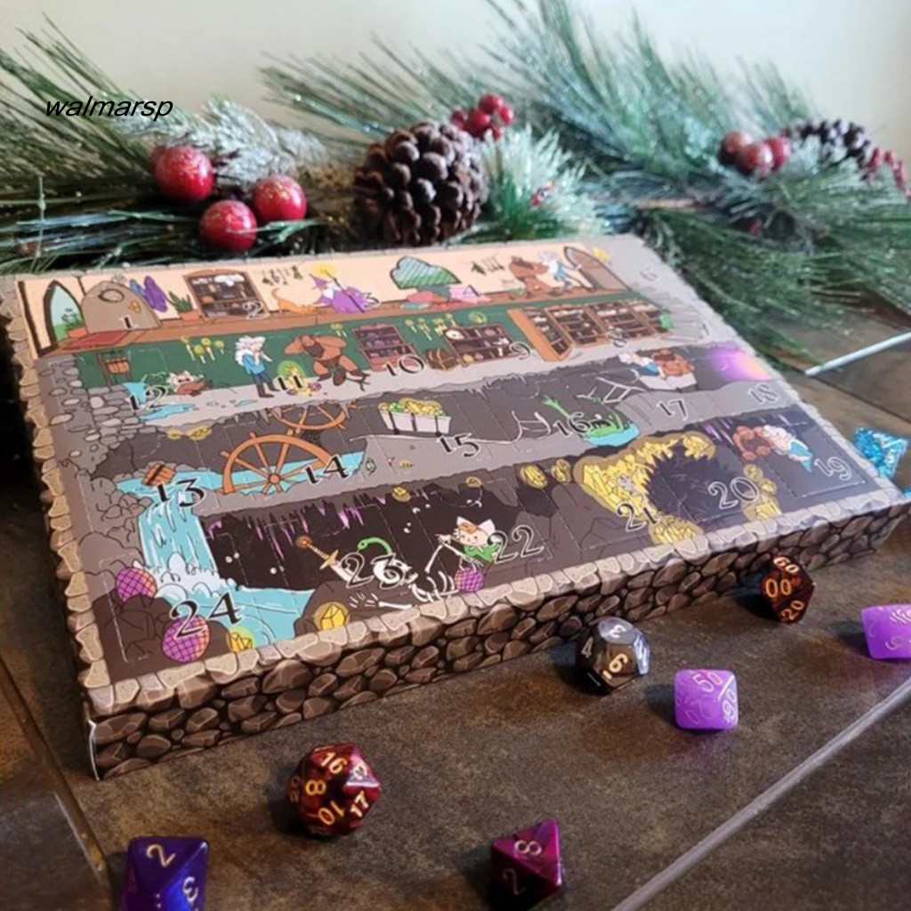 [WMP] Tabletop Accessories 24 Days Christmas Dice Advent Calendar Set ...