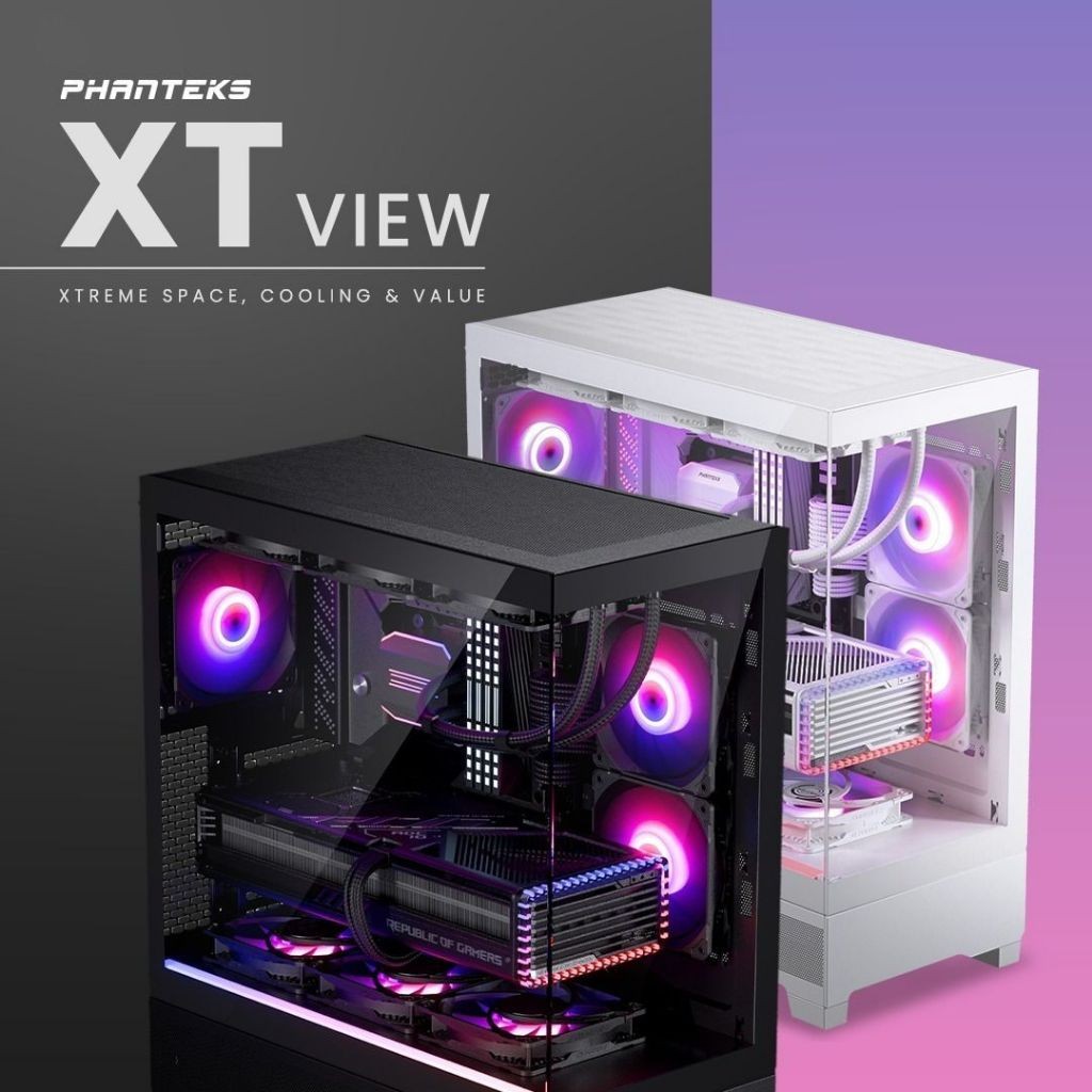 PHANTEKS XT View Mid Tower PC Case With 3 x 120mm DRGB Fan Included ...