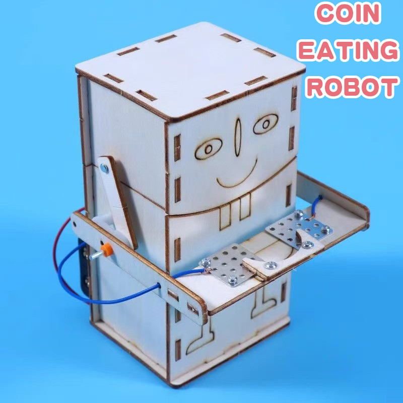 Coin eating robot, handmade DIY technology small production, puzzle ...