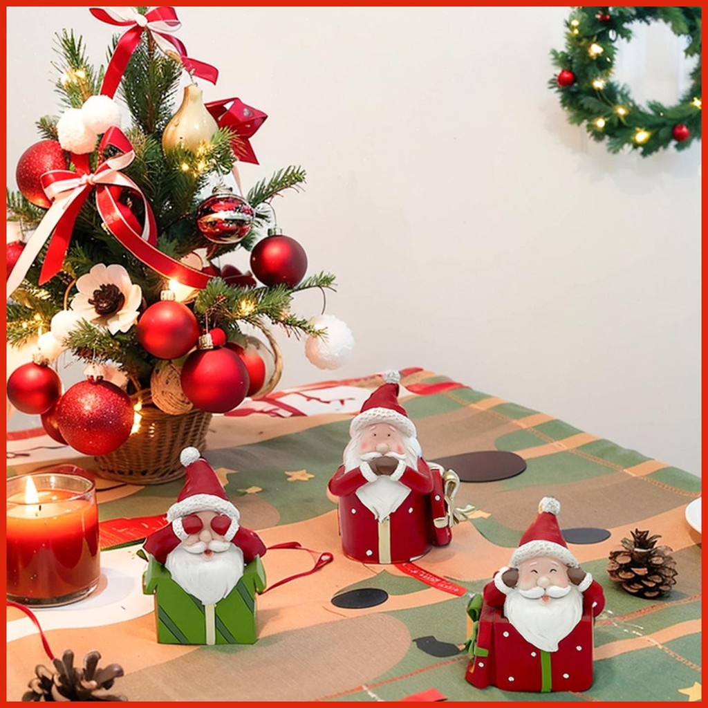 Santa Claus Resin Craft Santa Claus Christmas Statues Resin Desktop ...