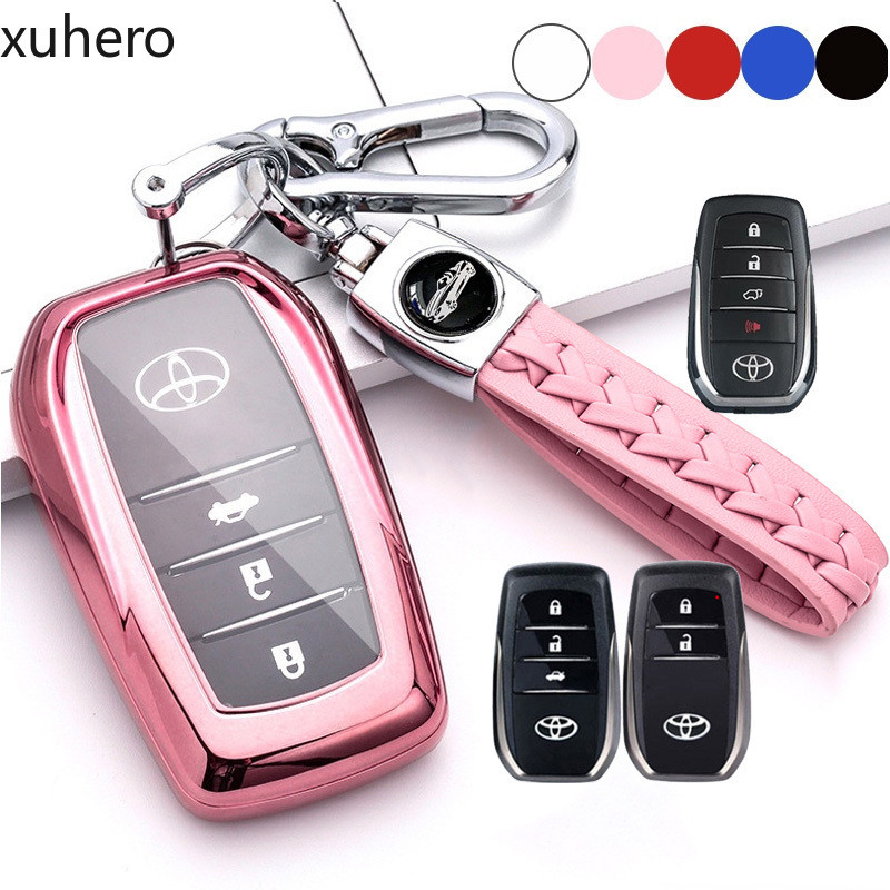 Soft TPU Car Remote Key Case for Toyota Rav4 Crown Hilux Fortuner Camry ...