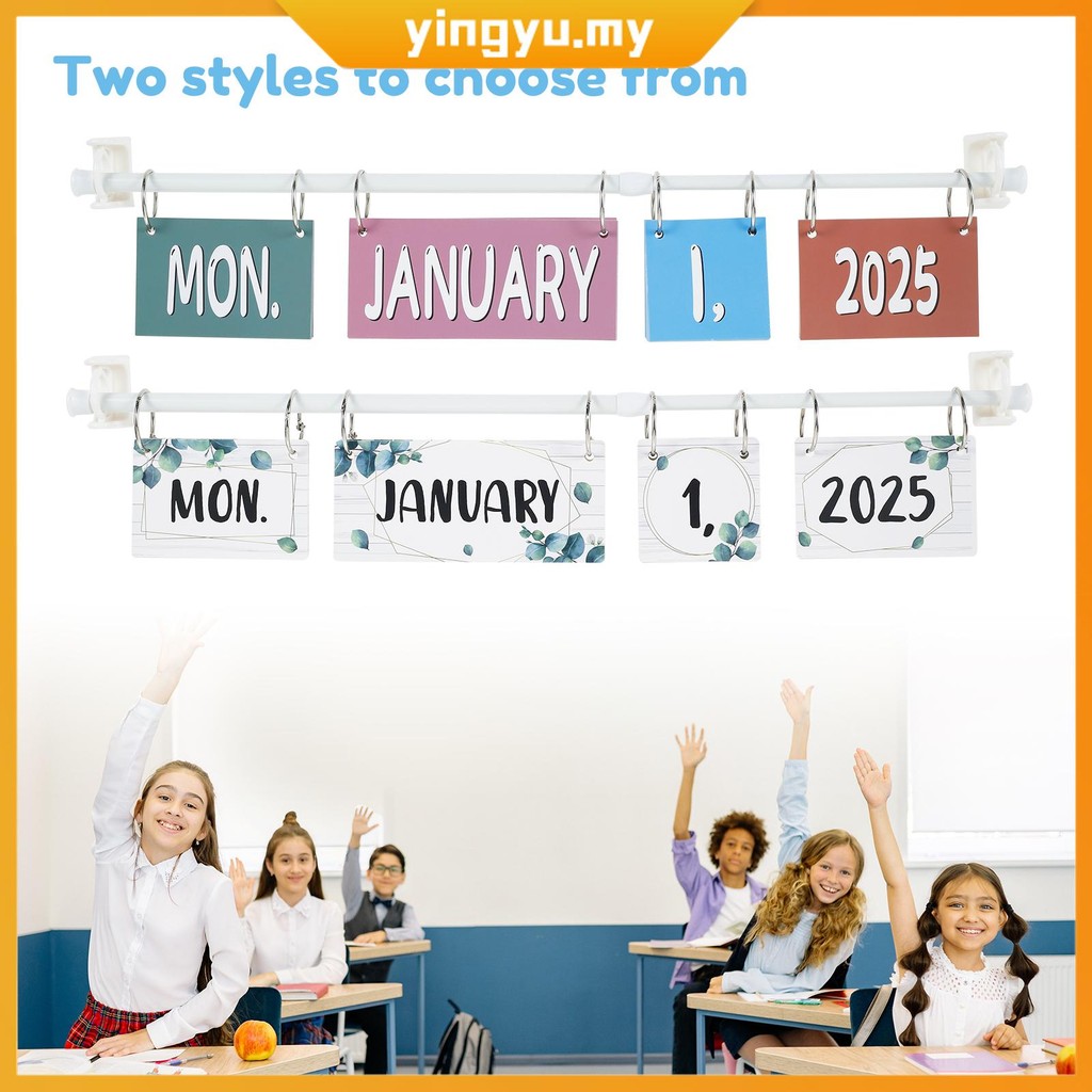 Flip Calendar with Adjustable Holder Colorful Calendar Bulletin Board ...