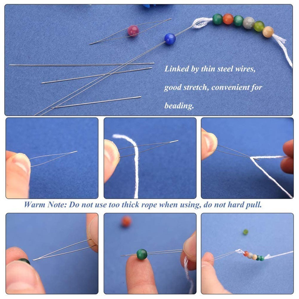 (THEBEST) Threading Needle Beading Hand Beading Open Long Needle ...