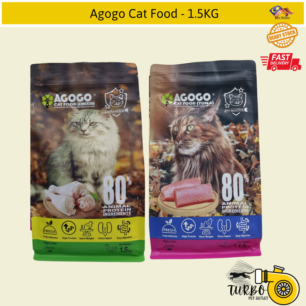 Agogo Cat Dry Food Chicken/Tuna - 1.5KG | Shopee Malaysia