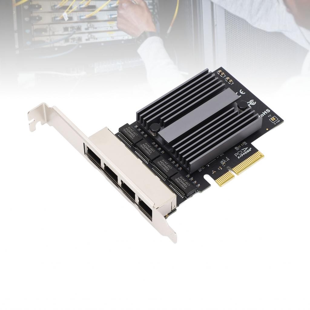 Supergoodsales 4 Port Gigabit NIC Network Card Quad RJ45 High ...