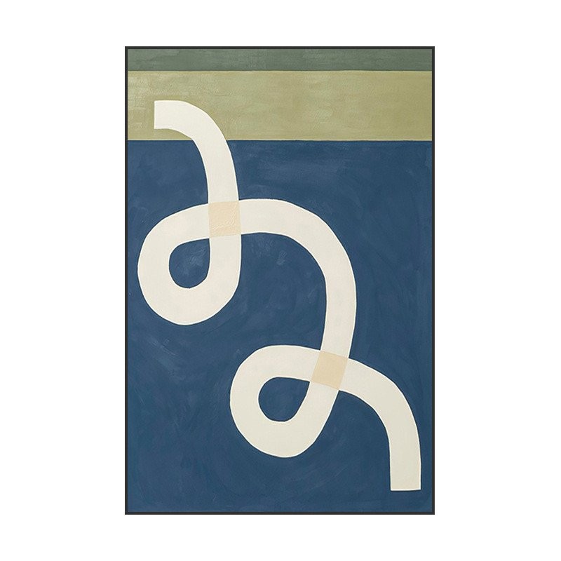 Lukisan hiasan pintu masuk ruang tamu kreatif moden, biru segar kecil ...