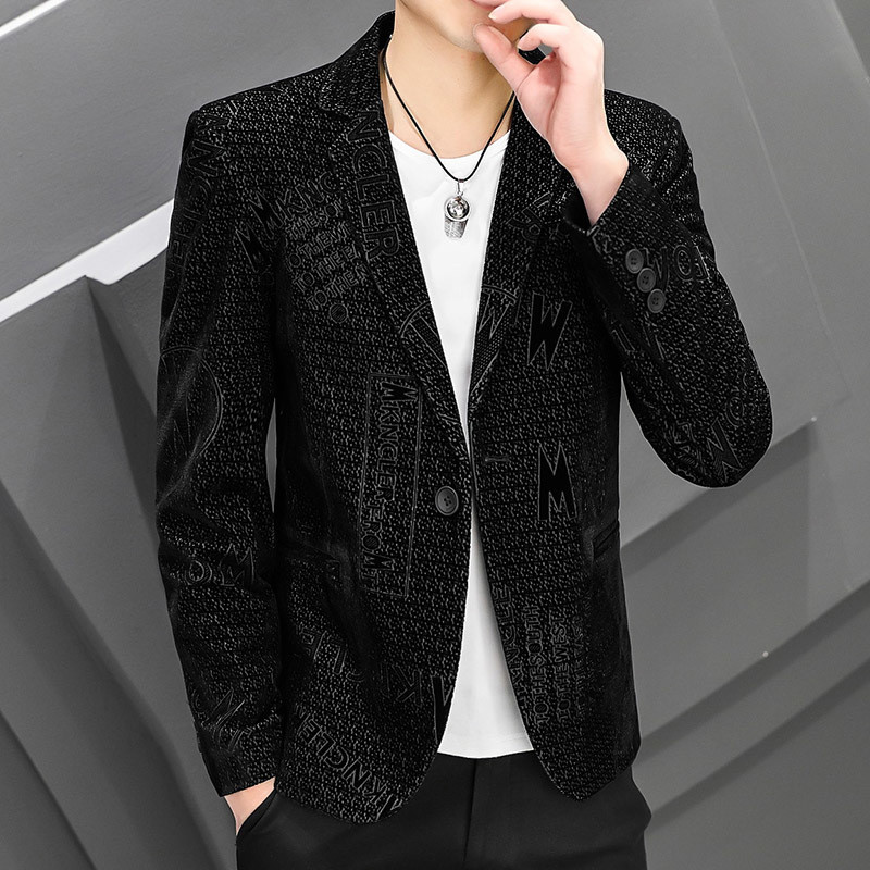 KSZL jaket lelaki Tekstur lembut British style blazer menSuit Jacket ...