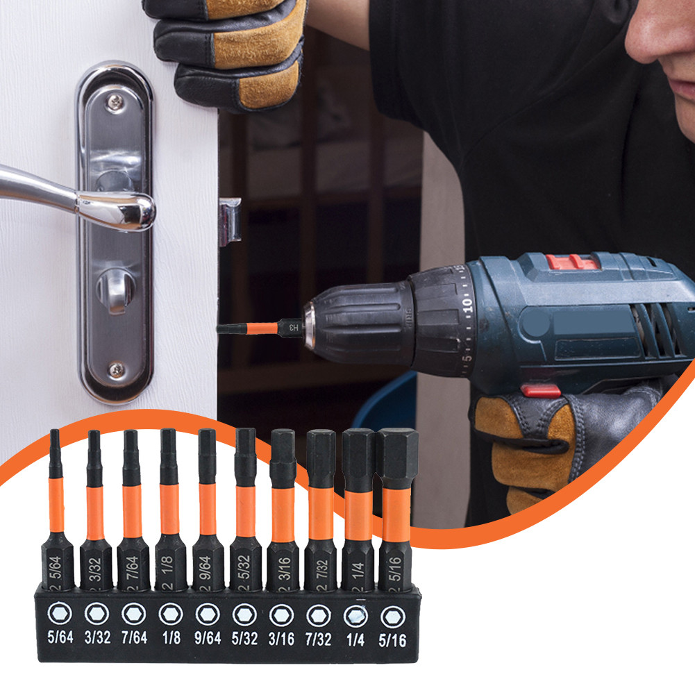 10/20 Pcs Allen Wrench Drill Bit Set S2 Steel 1/4 Hex-Shank Allen Key ...