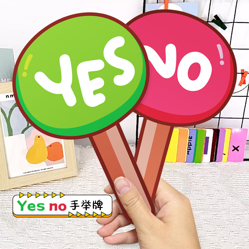 Yes NO Hand Holding Sign Right Wrong Agreement Object to Promotion ...