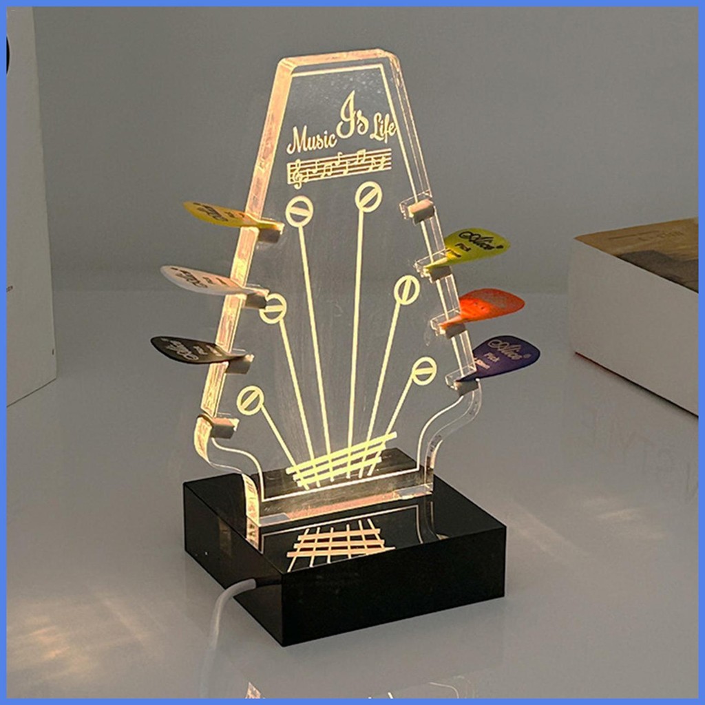 Guitar Pick Display Stand Guitar Pick Storage Light Up Acrylic Guitar ...