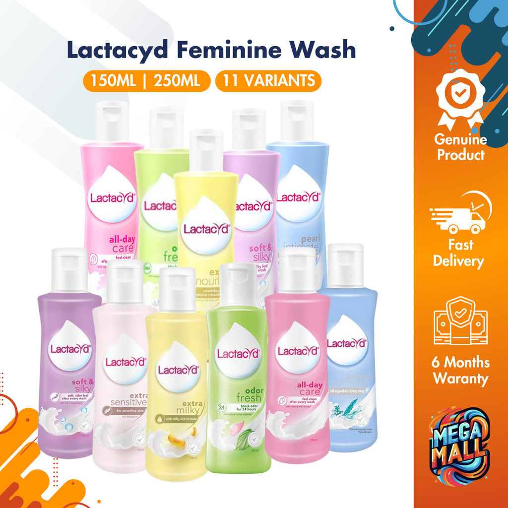 Lactacyd Feminine Wash 250ml All Day Odor Fresh Soft Silky Pearl ...