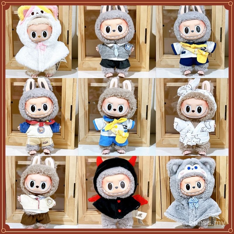 Spot labubu jubah persalinan pakaian pakaian bayi boneka vinil comel ...