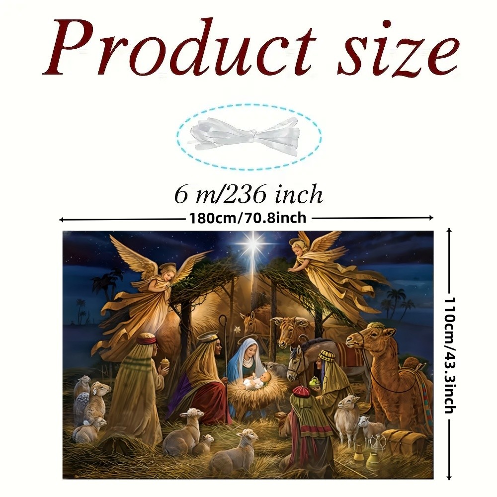 Merry Christmas Backdrop Nativity Scene Photo Backdrops Birth of Jesus ...