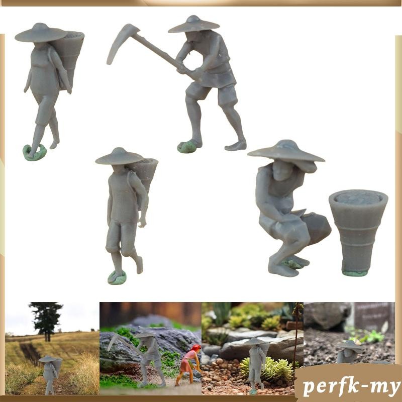 [PerfkMY] 1:87 Scale Farmer Figures, Character Model Photography Prop ...