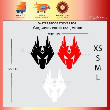 Kamen Rider Ryuki logo Sticker reflective Stiker motor Waterproof Car ...