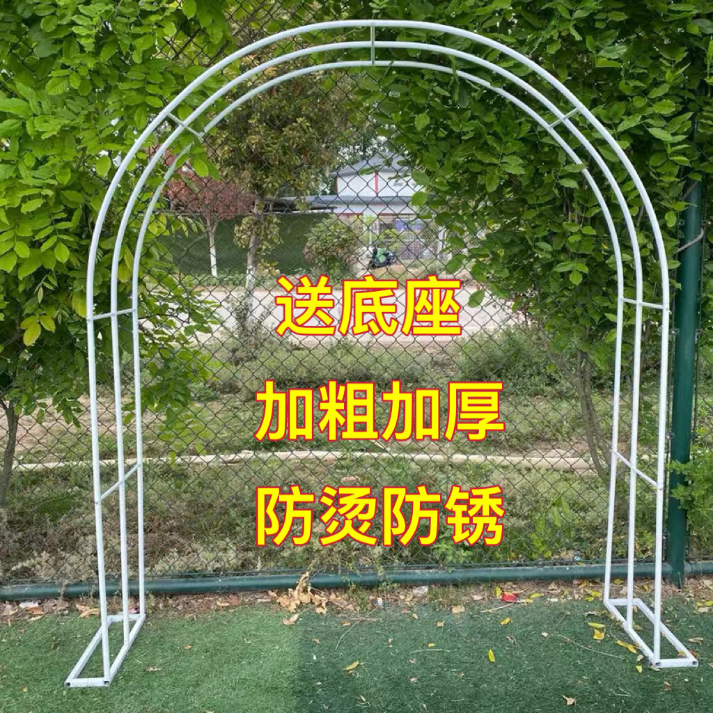 Gerbang Besi Tempa Bunga Stand Rose Memanjat Bingkai Trellis Hiasan ...