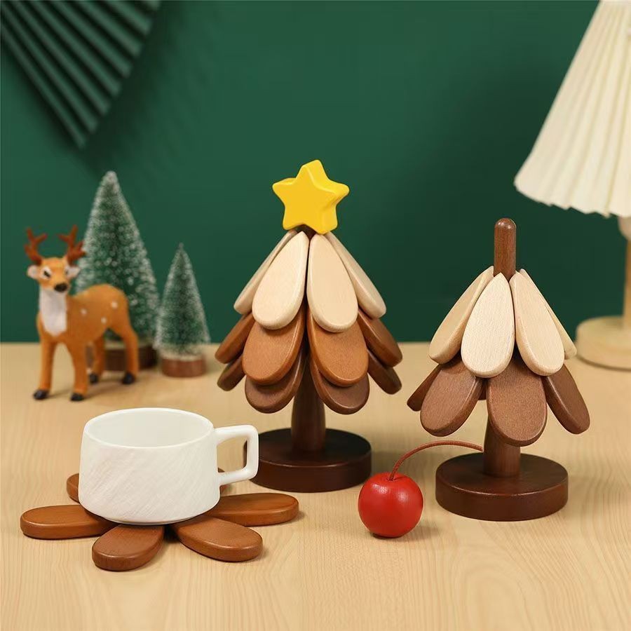French Heat Insulation Pad Christmas Tree Anti-scalding Pad Table ...
