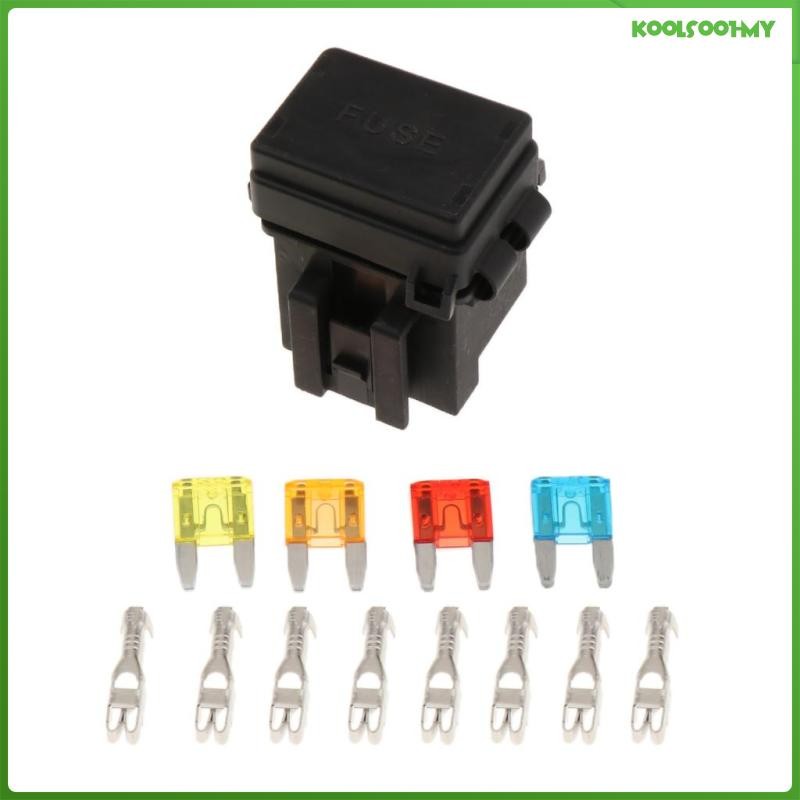 [KoolsoobdMY] Universal Blade Fuse Holder Box with Spade Terminals and ...