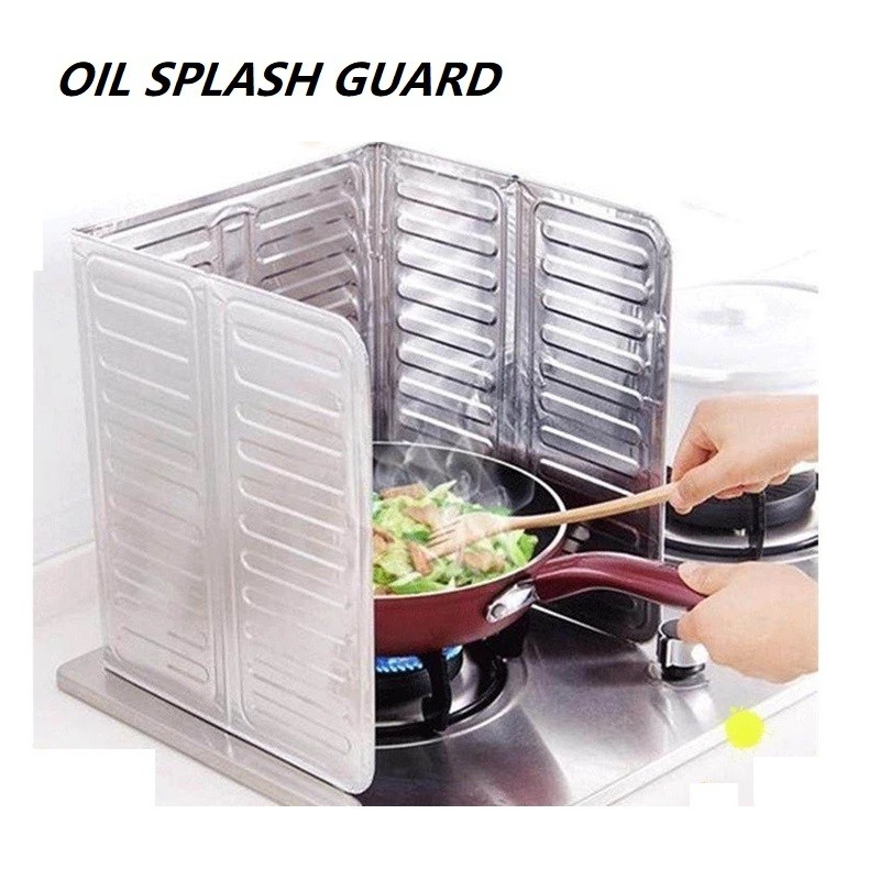 Aluminium Foil Oil Splash Guard Insulate Splash Proof Baffle Foldable ...