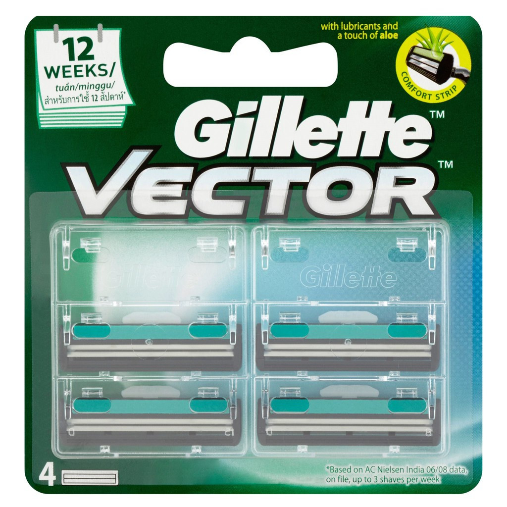 Gillette Vector 4 Cartridges | Shopee Malaysia