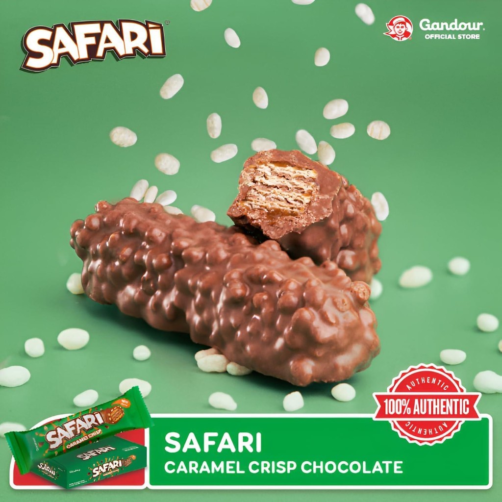 Safari Chocolate by Gandour Coklat import from saudi, Arab Crunchy bar ...