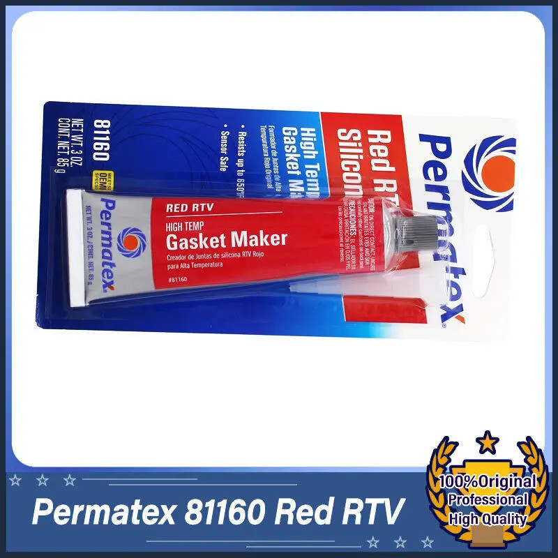 Permatex 81160 Red RTV High Temp Gasket Maker 3oz 85g Adhesives For ...