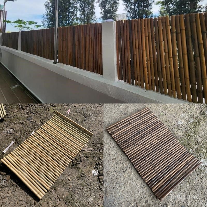 Pagar Buluh Tiang Buluh Pagar Dinding Pagar Balkoni Halaman Halaman ...