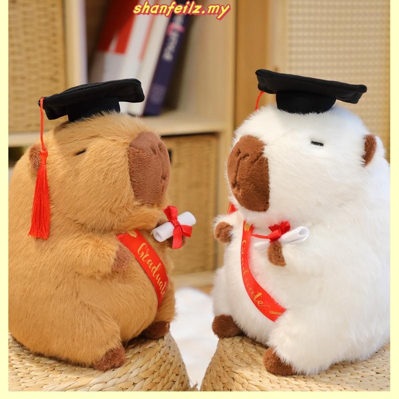 Graduation Capybara Plushie Grad Stuffed Toy Cute Capybara Doll Toys ...